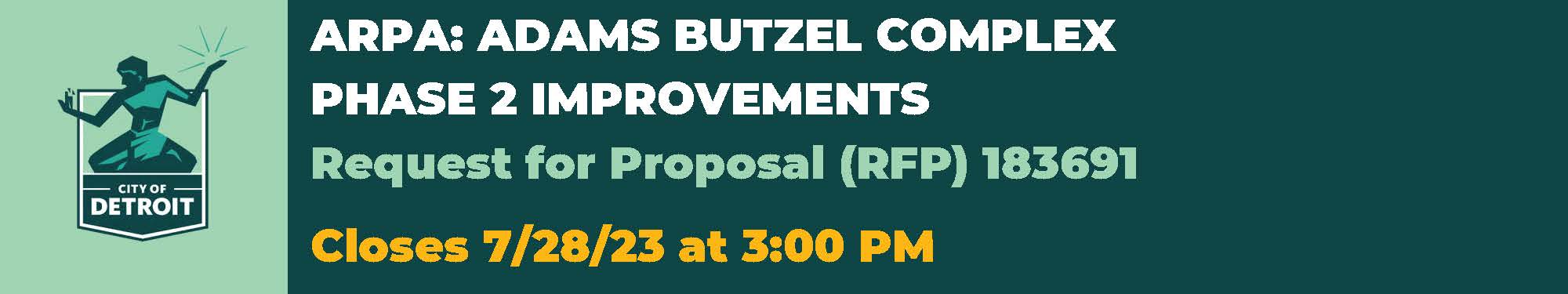 ARPA: ADAMS BUTZEL COMPLEX PHASE 2 IMPROVEMENTS | City of Detroit ARPA: ADAMS BUTZEL COMPLEX PHASE 2 IMPROVEMENTS | City of Detroit